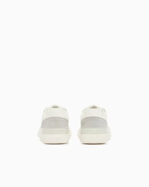 Armani Exchange Sneakers With Suede Inserts - White