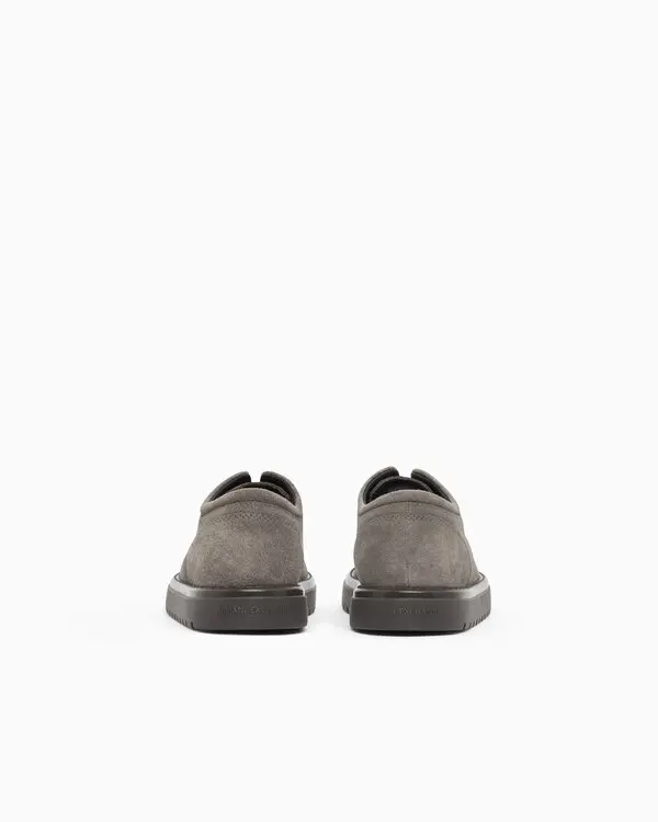 Armani Exchange Laced Shoes Regular Fit Suede With Rubber Sole