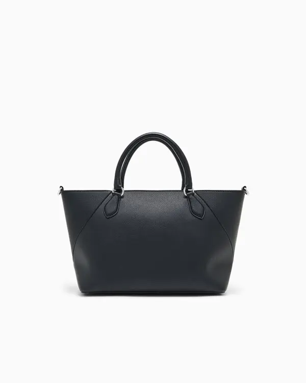 Armani Exchange Shopping Tote Bag With Top Handles - Black