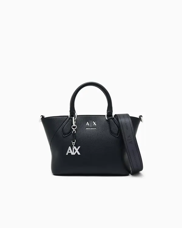 Armani Exchange Shopping Bag In Faux Leather
