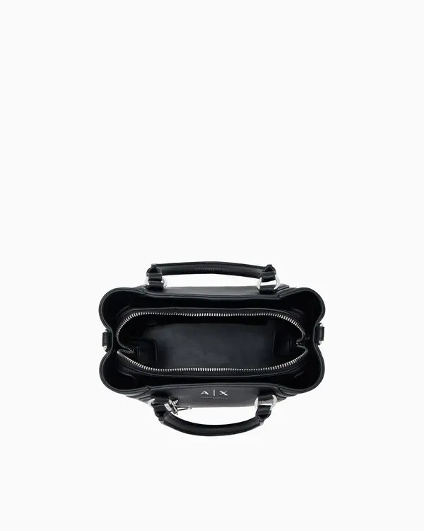 Armani Exchange Shopping Bag In Faux Leather