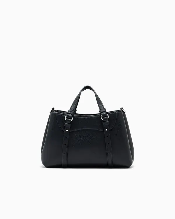 Armani Exchange Tote Shopping Bag With Coated Finish
