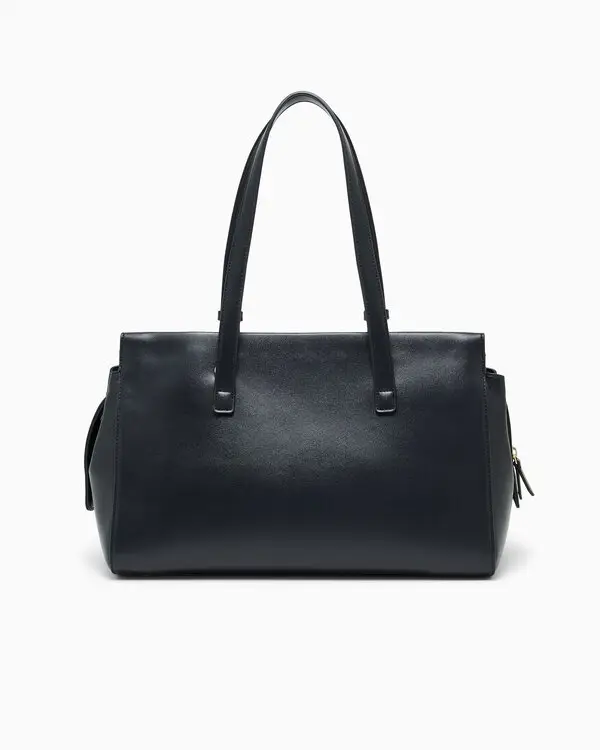 Armani Exchange Tote Shopping Bag In Coated Fabric