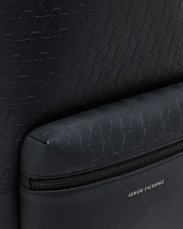 Armani Exchange Backpack In Coated Fabric