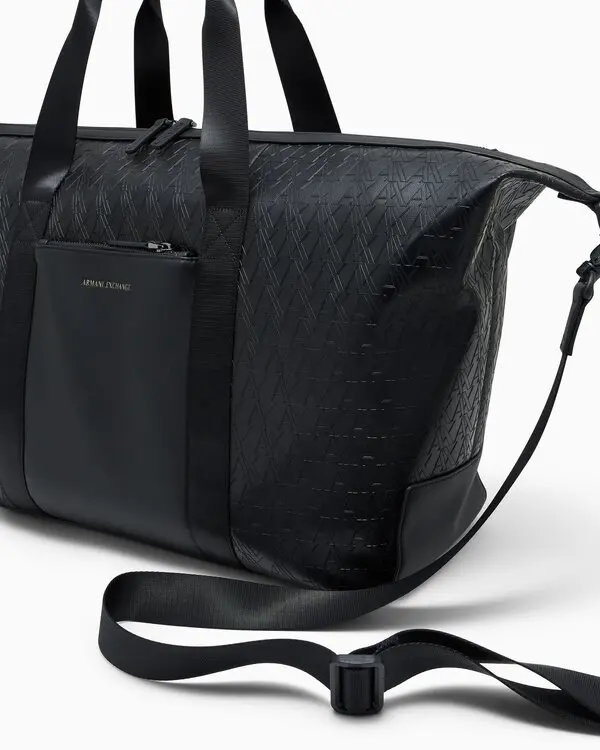 Armani Exchange Duffle Bag With Coated Exterior