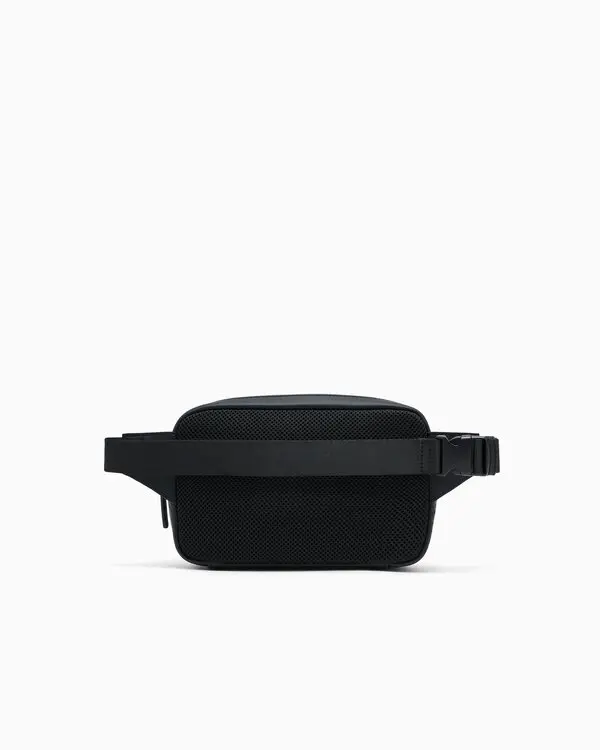 Armani Exchange Belt Bag In Coated Fabric
