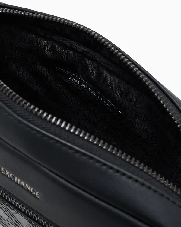Armani Exchange Belt Bag In Coated Fabric