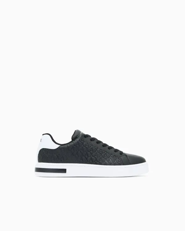 Armani Exchange Sneakers In Cotton Twill With Webbing - Black