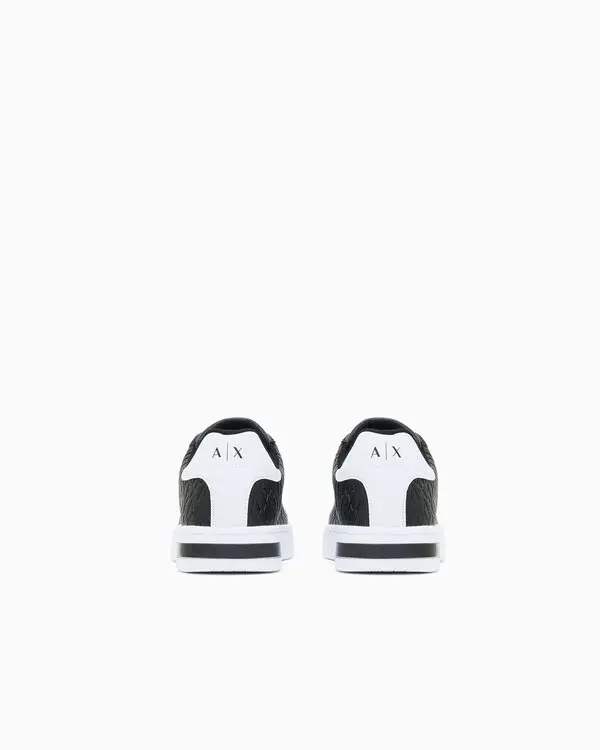 Armani Exchange Sneakers In Cotton Twill With Webbing - Black