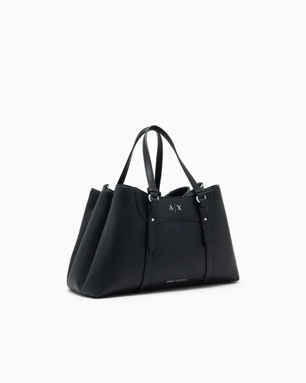 Armani Exchange Tote Bag In Coated Fabric