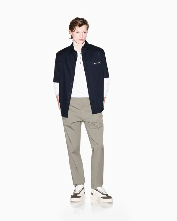 Armani Exchange Stretch Cotton Twill Trousers