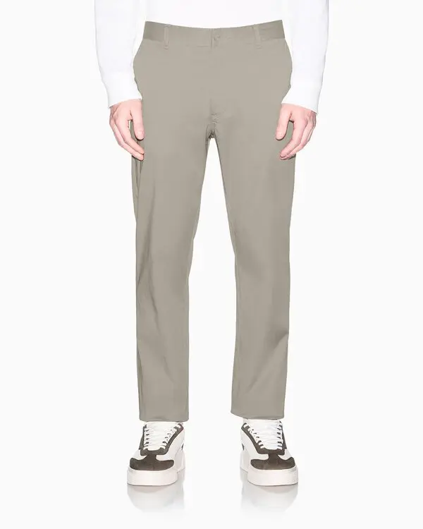 Armani Exchange Stretch Cotton Twill Trousers