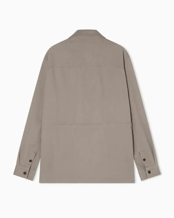 Armani Exchange Classic Blouson In Lightweight Cotton Twill