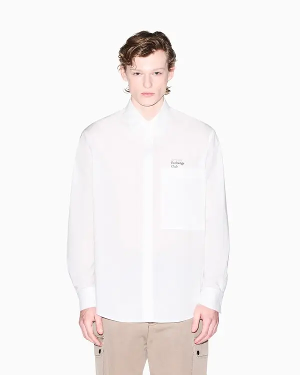 Armani Exchange Classic Casual Cotton Poplin Shirt