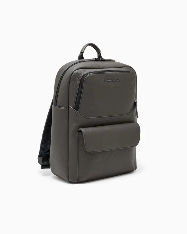 Armani Exchange Backpack With Outside Coating - Brown