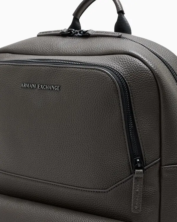 Armani Exchange Backpack With Outside Coating - Brown