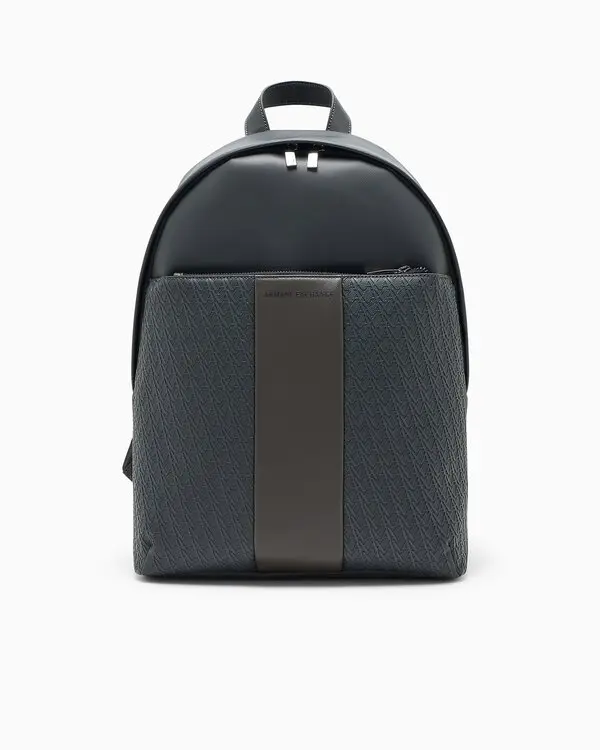 Armani Exchange Textured Backpack - Grey