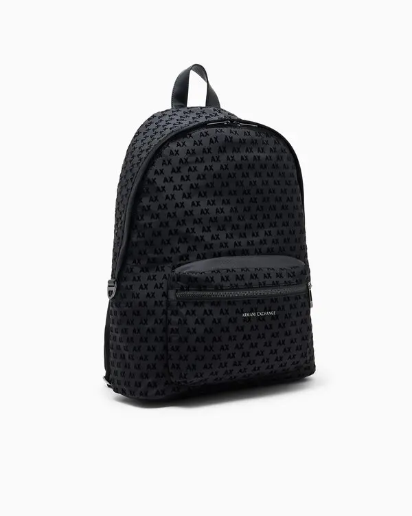 Armani Exchange Backpack In Smooth Technical Fabric