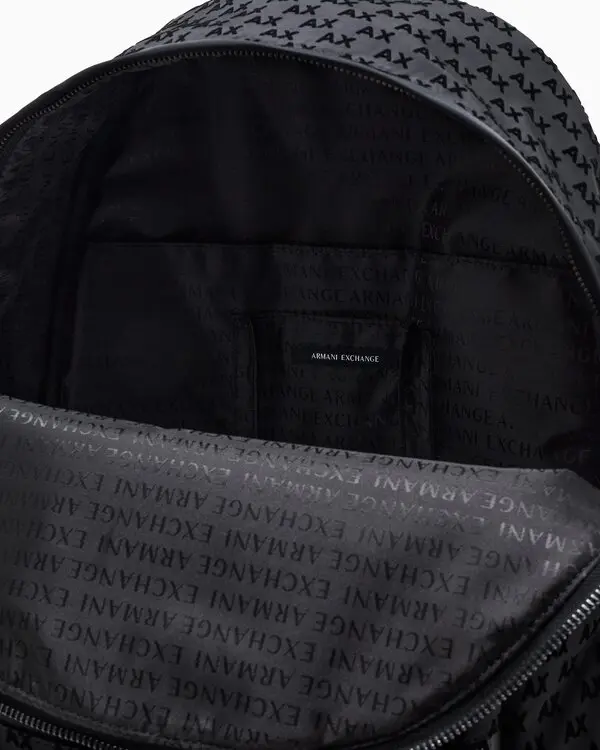 Armani Exchange Backpack In Smooth Technical Fabric