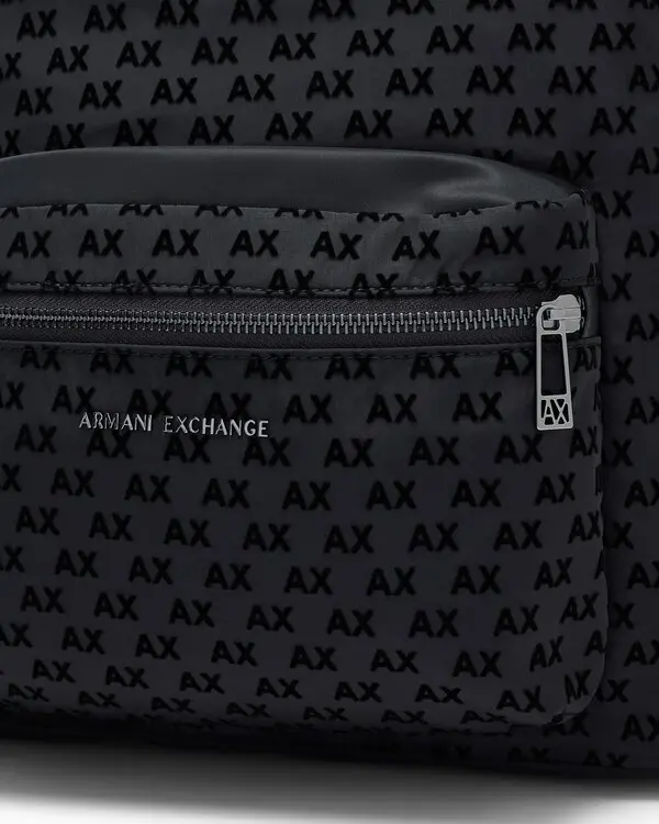 Armani Exchange Backpack In Smooth Technical Fabric