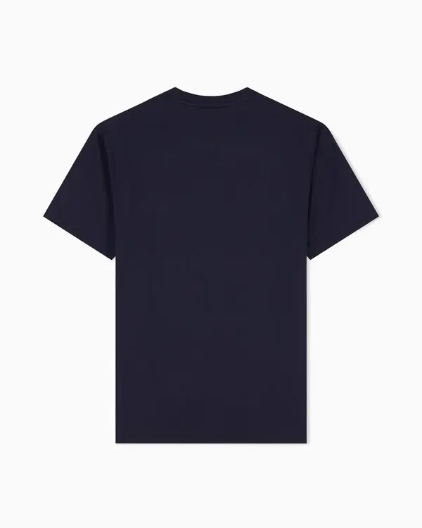 Armani Exchange Regular T-shirt In Cotton Jersey - Navy Blue
