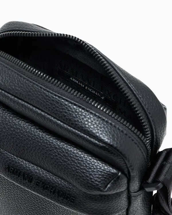 Armani Exchange Textured Crossbody Bag With An Embossed Logo On The Flap