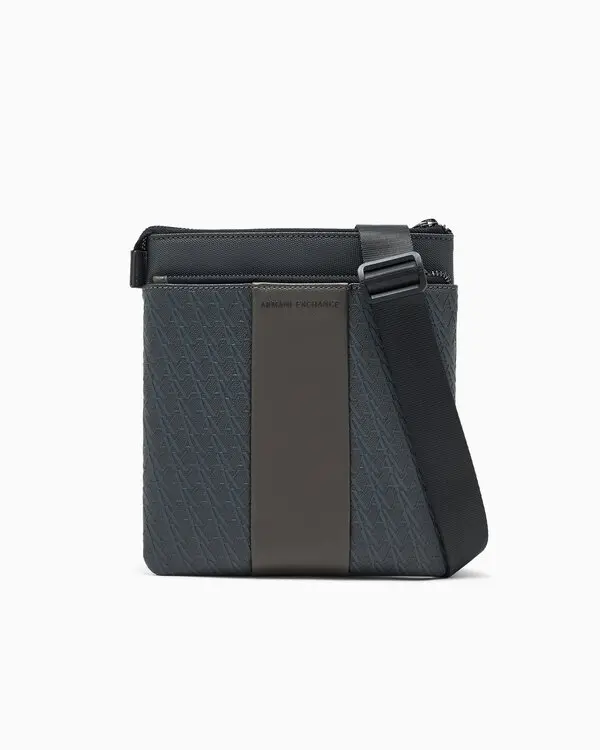 Armani Exchange Coated Fabric Messenger Bag - Grey