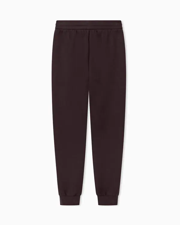 Armani Exchange Regular Fit Trousers Jersey Bonded Stretch Cotton - Brown