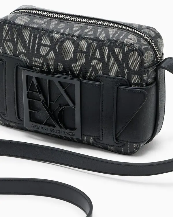 Armani Exchange Monogram Cotton Messenger Bag