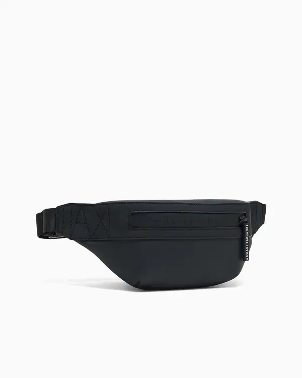 Armani Exchange Waist Bag In Coated Fabric