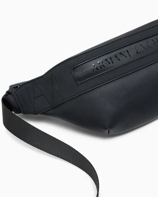 Armani Exchange Waist Bag In Coated Fabric
