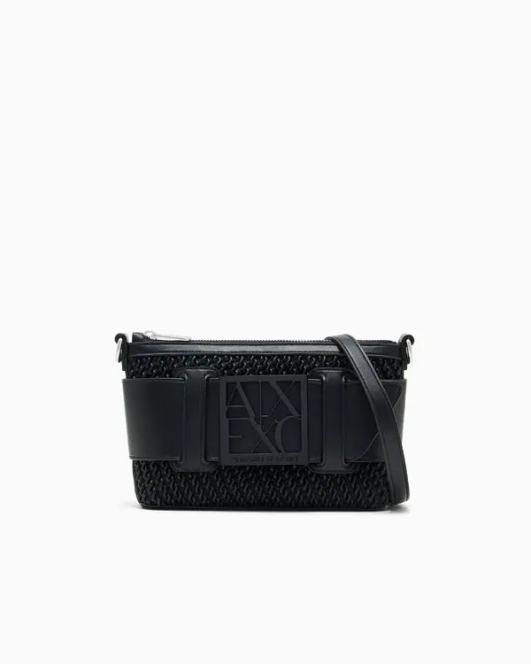 Armani Exchange Shoulder Bag With Embossed Finish