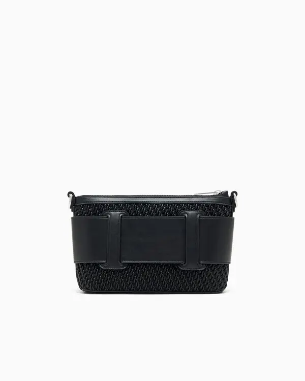 Armani Exchange Shoulder Bag With Embossed Finish