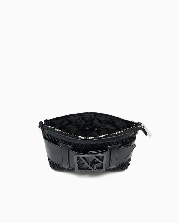 Armani Exchange Shoulder Bag With Embossed Finish