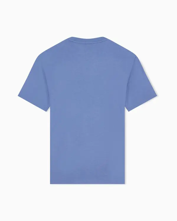 Armani Exchange Regular T-shirt In Cotton Jersey - Light Blue
