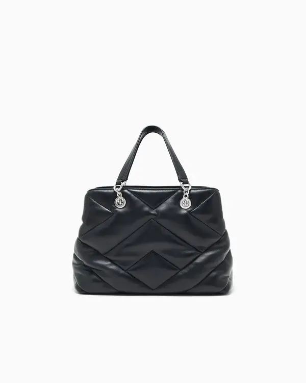 Armani Exchange Shopping Bag In Coated Fabric