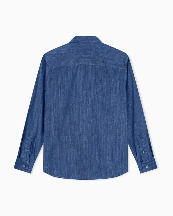 Armani Exchange Regular Fit Shirt In Cotton Denim