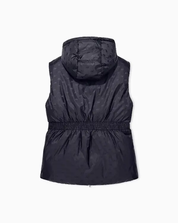 Armani Exchange Sleeveless Jacket In Recycled Nylon Jacquard