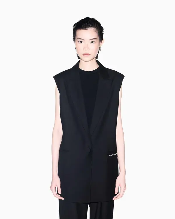 Armani Exchange Regular Fit Waistcoat Fabric Blend