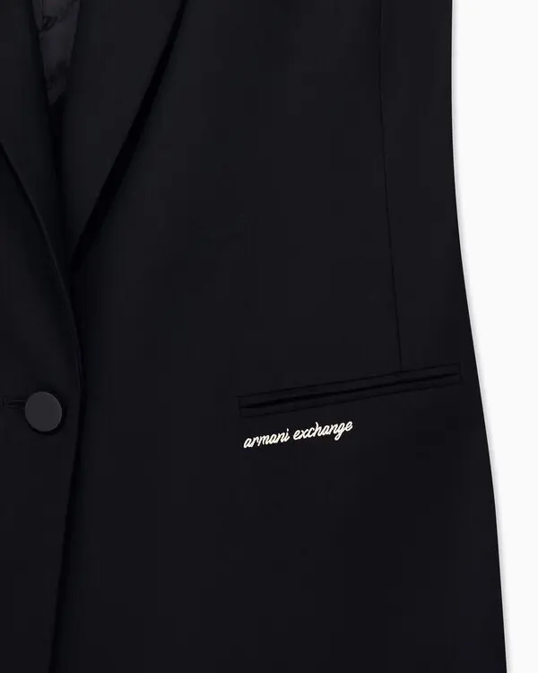 Armani Exchange Regular Fit Waistcoat Fabric Blend