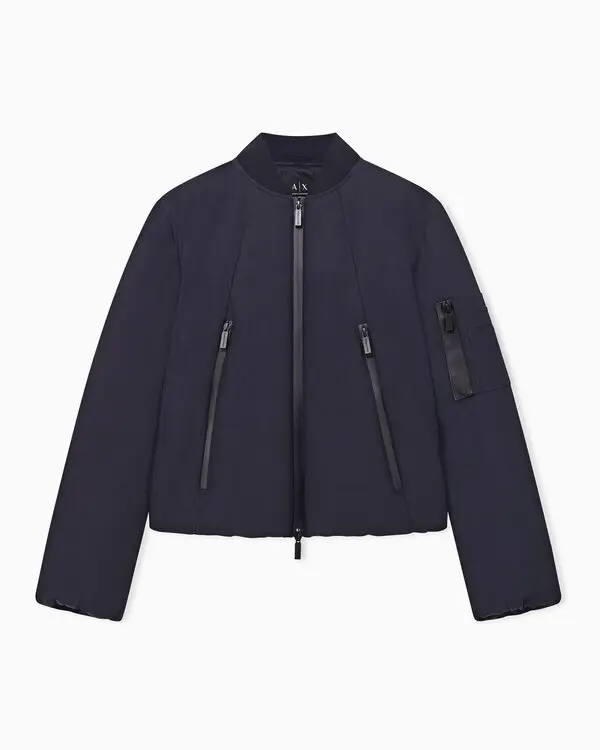 Armani Exchange Blouson Jacket In Nylon With Peach Effect