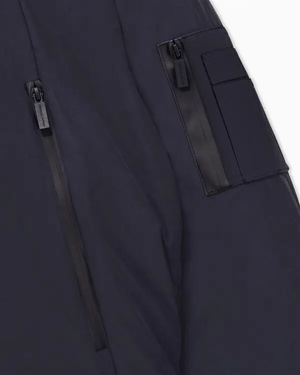 Armani Exchange Blouson Jacket In Nylon With Peach Effect