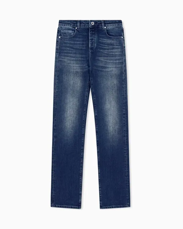 Armani Exchange Slim Fit 5 Pockets Pant In Denim Stretch