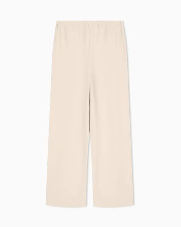 Armani Exchange Regular Fit Trousers In Recycled Twill With Rib Details - Beige