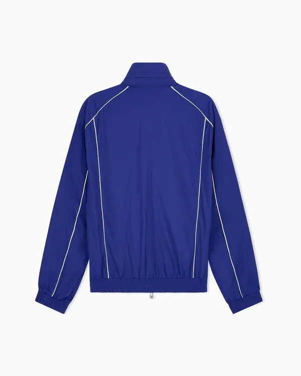 Armani Exchange Lightweight Technical Nylon Blouson With A Matte Finish - Blue