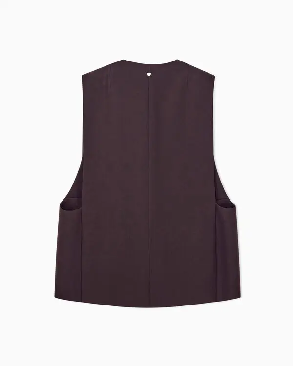 Armani Exchange Oversized Waistcoat In Recycled Crepe