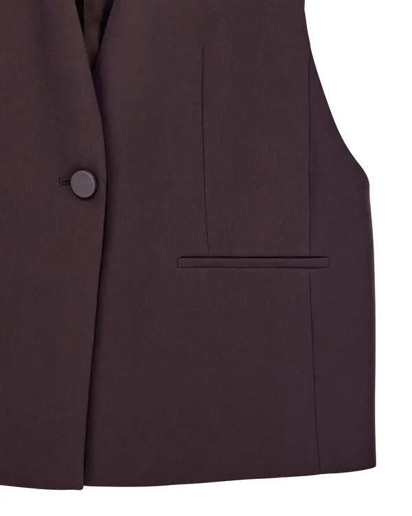 Armani Exchange Oversized Waistcoat In Recycled Crepe