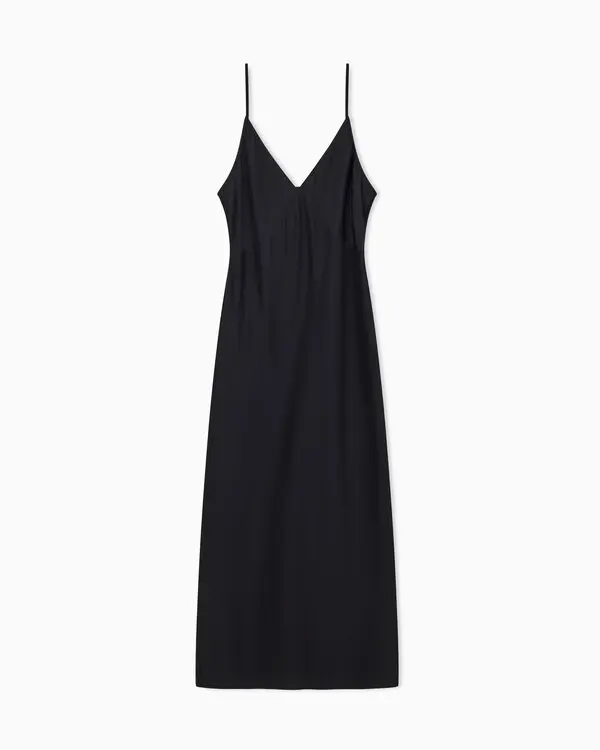 Armani Exchange Shiny Satin Midi Dress