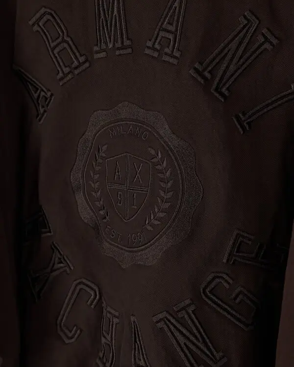 Armani Exchange Oversized Blouson Jacket In Nylon Twill