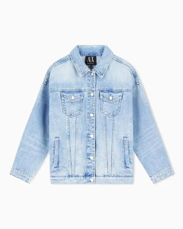 Armani Exchange Used Effect Denim Jacket